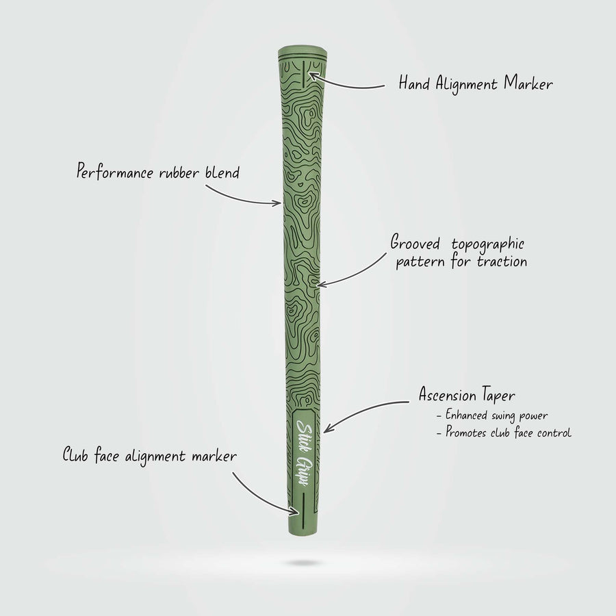 Shop Topography Golf Grips Standard - Stick Grips - Dark Blue